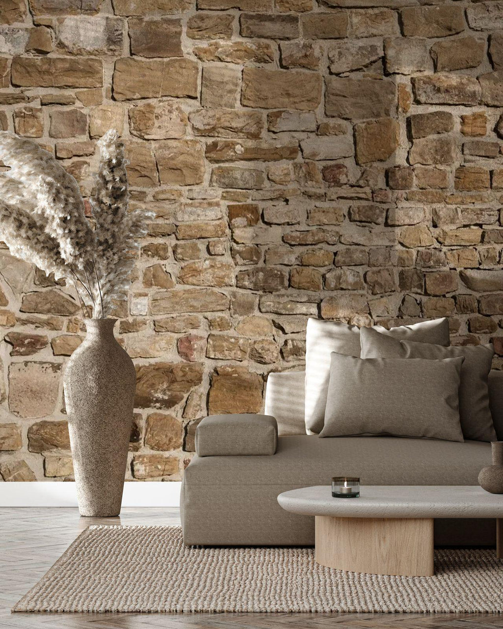 3D Stone Wall Wallpaper: Restaurant Cafe Decor, Removable Self-Adhesiv ...